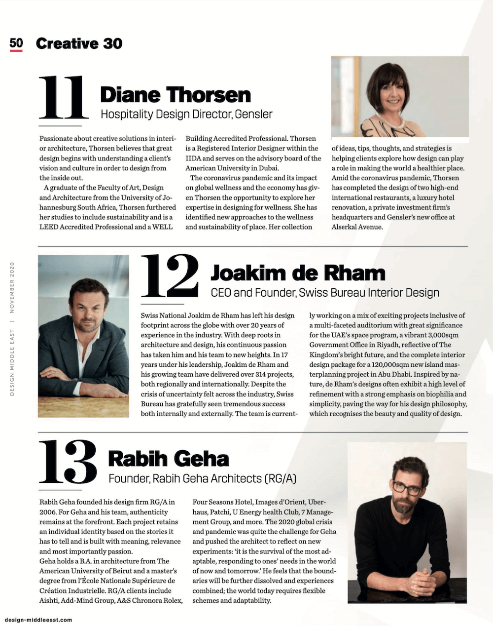 Swiss Bureau Interior Design CEO & Co-founder, Joakim de Rham honored ...